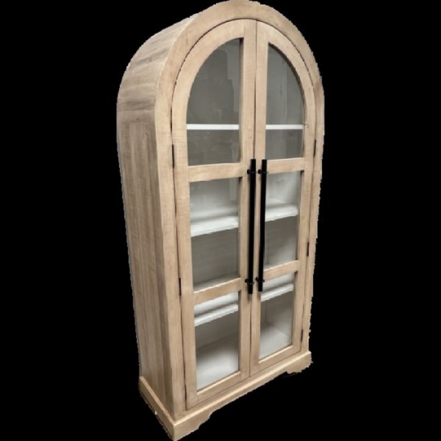 ROUND TOP ARMOIRE NATURAL | American Oak and More